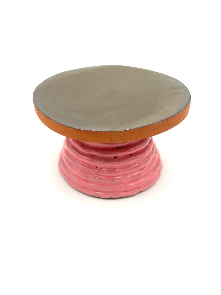 Fungo Ceramic Food Stand – Metallic Bronze/ Quartz Pink by Daria Dazzan ...