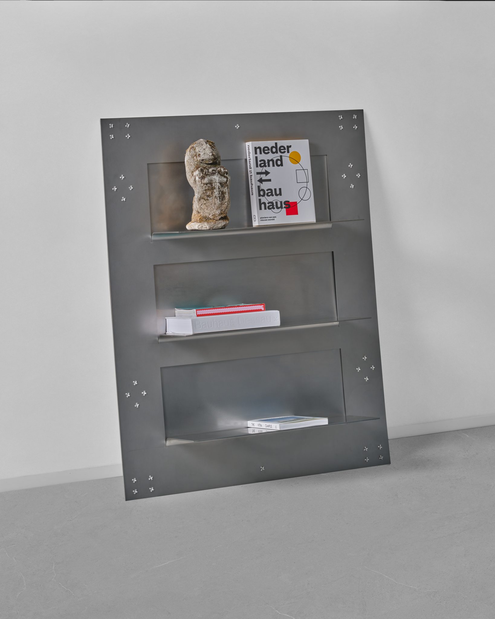 Stainless Steel Bookshelf by 304.cage | ADORNO DESIGN