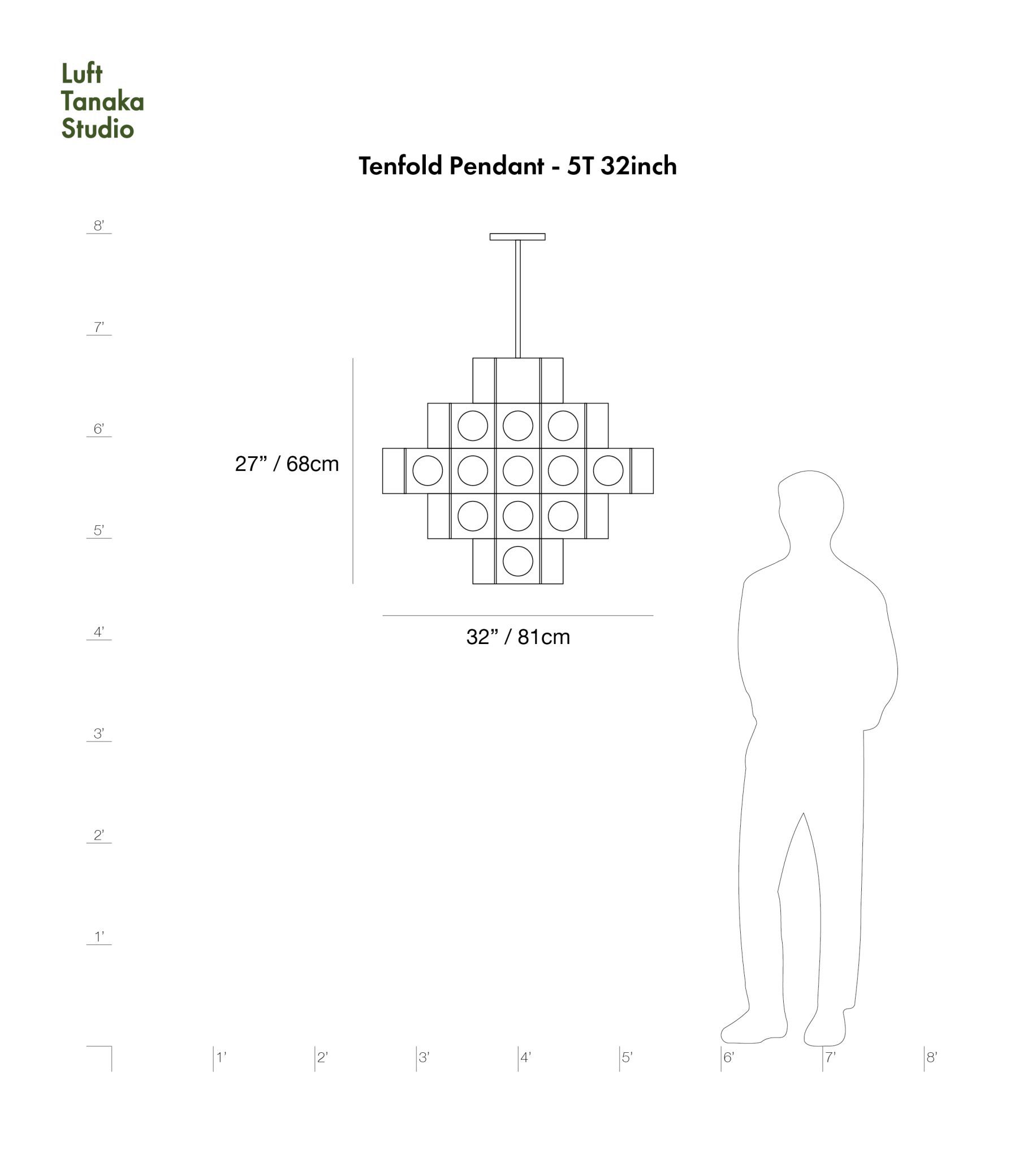 Tenfold 5 T Metal Pendant Light by Luft Tanaka Studio | ADORNO DESIGN
