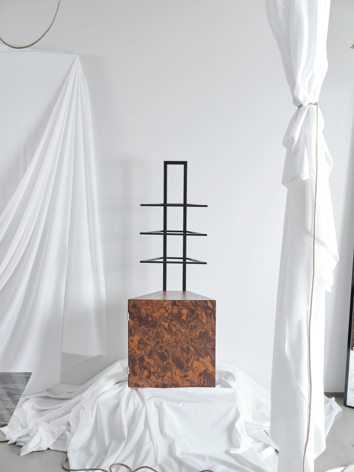 Atrium – Wood / Metal Bookshelf by Studio Mohs | ADORNO DESIGN