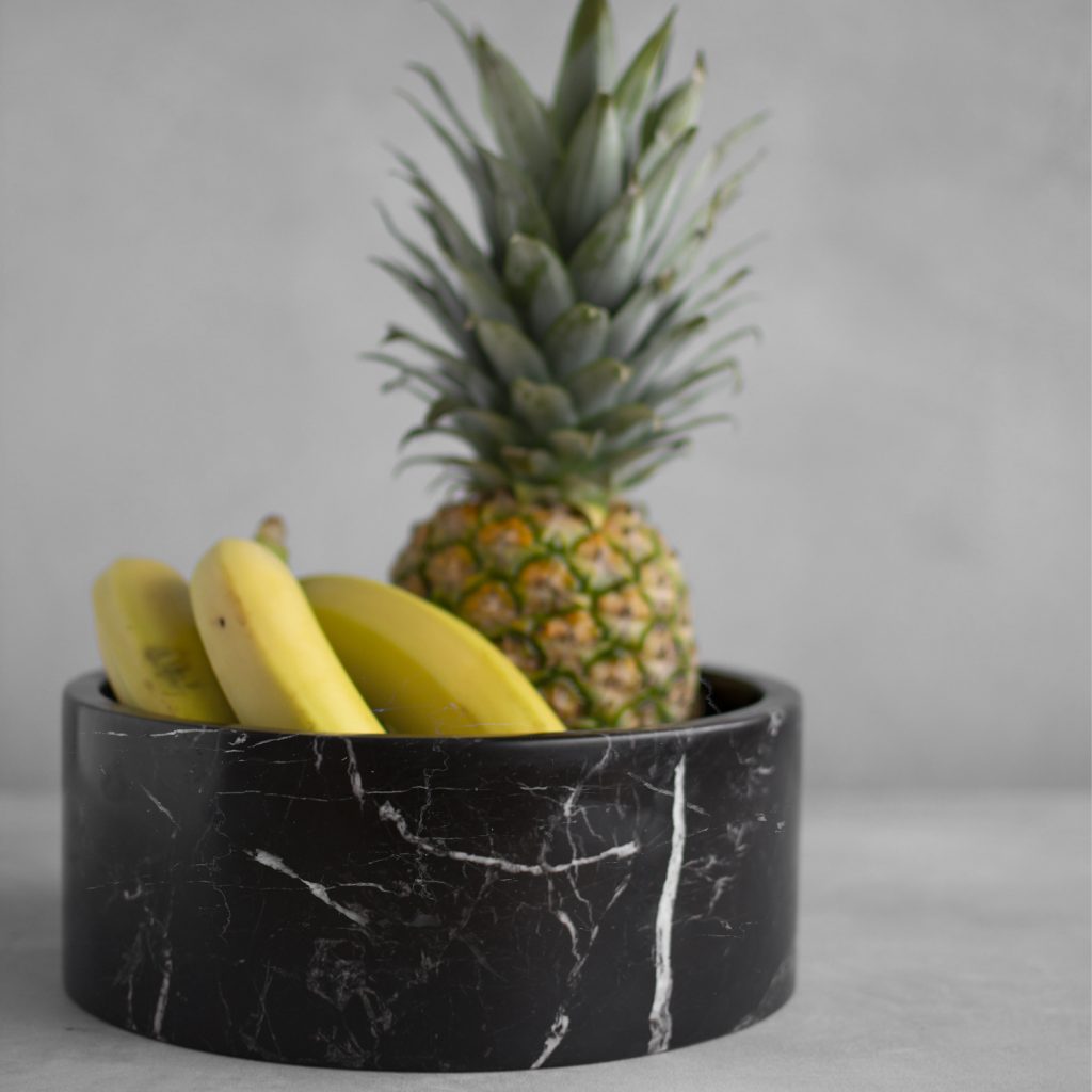 Natural Stone Cylinder Bowls by Kiwano Concept | ADORNO DESIGN