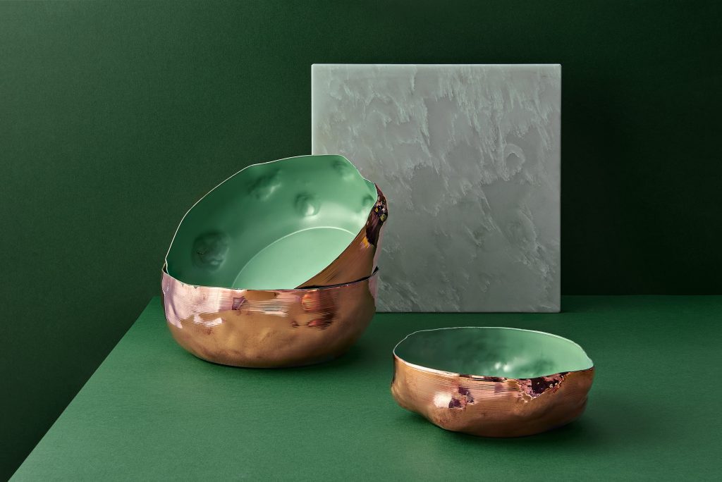 Momento Bowl – Large – Copper – Mint Green by Jordan Keaney Design ...